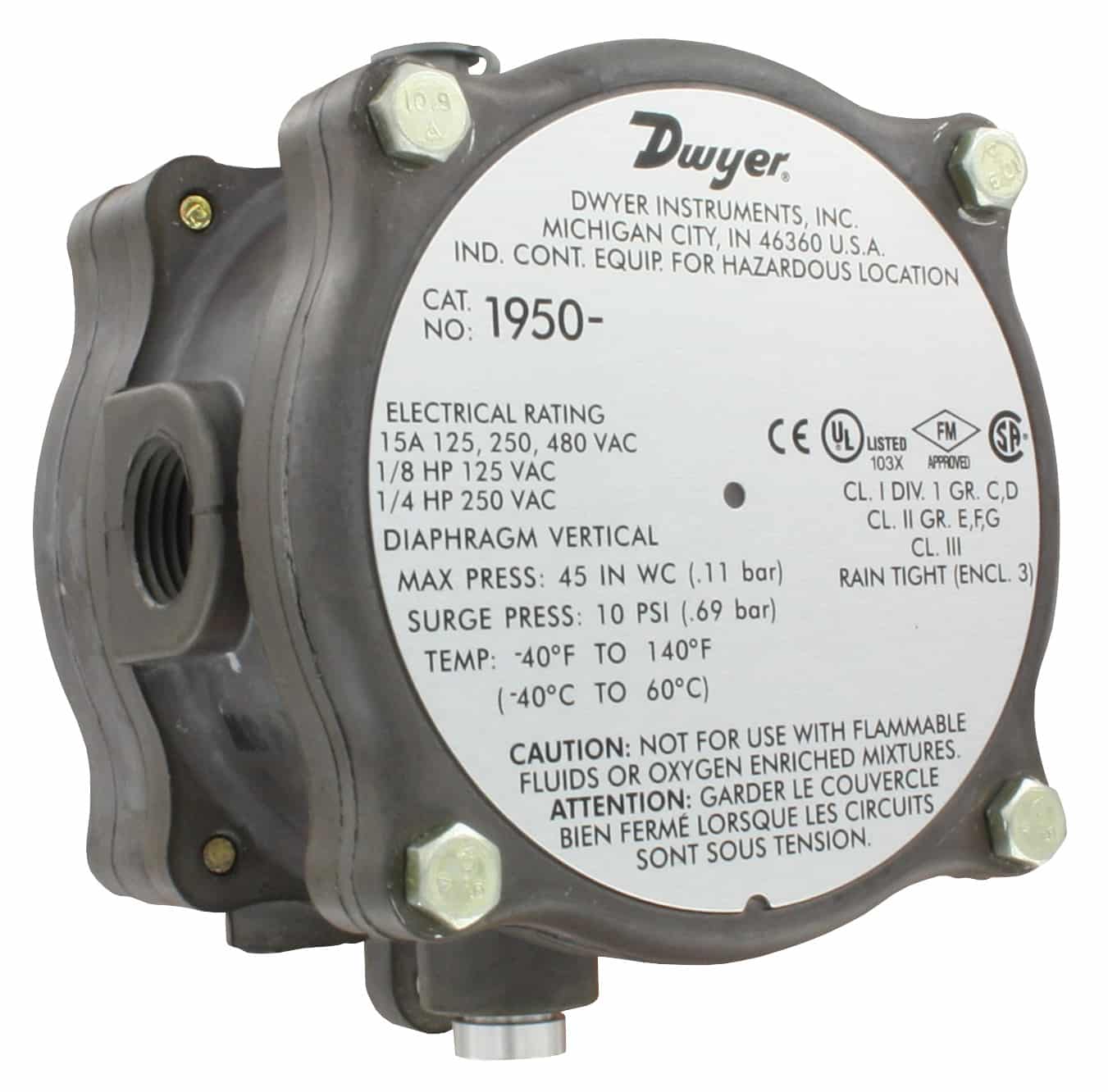 Switches: Series 1950 DWYER — BKIC