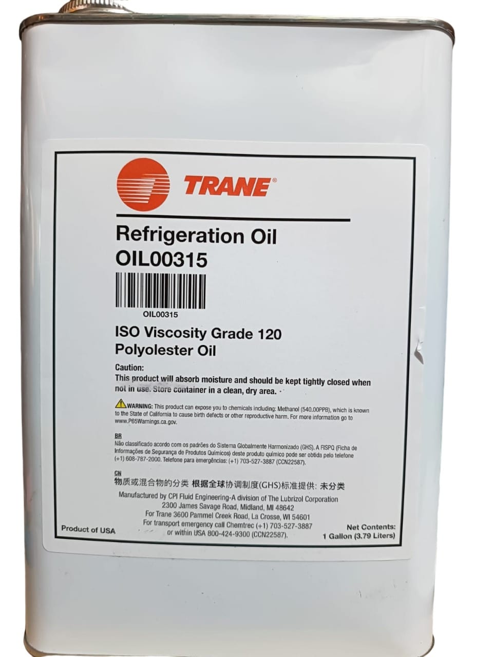 OIL LUBRICANT - TRANE — BKIC